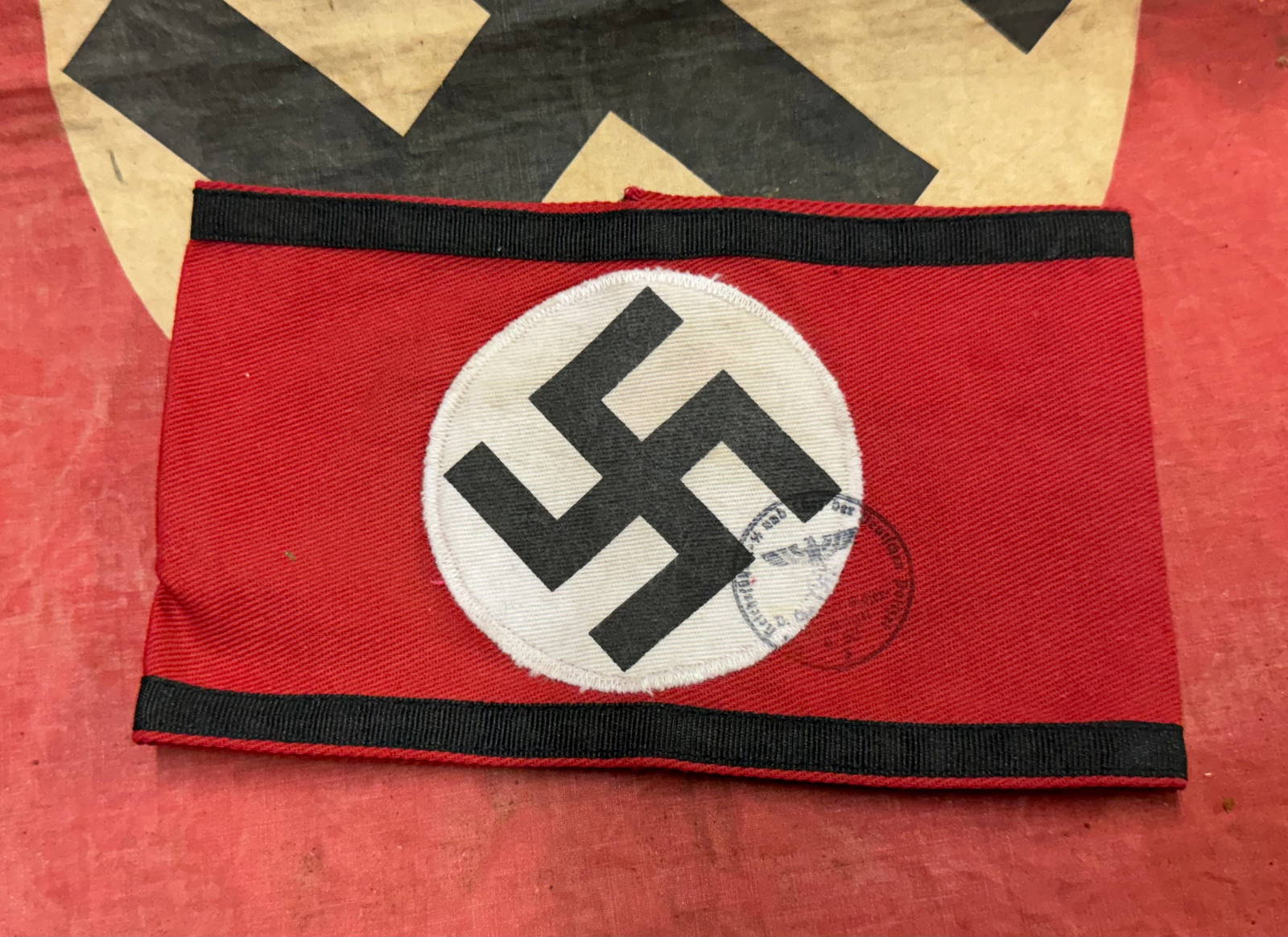 Early Ww2 German Allgemeine-ss Cotton Armband W/rzm Tag And Inspection ...