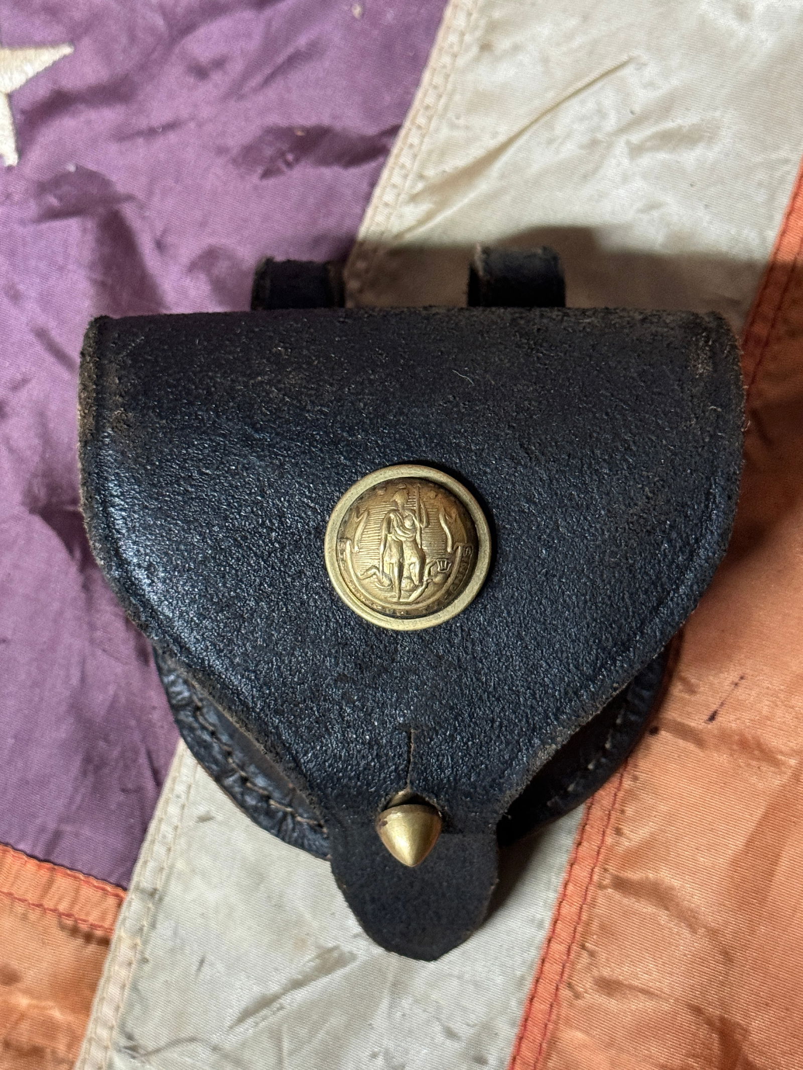 Rare Civil War Confederate Virginia Rebel Leather Cap Box Auction