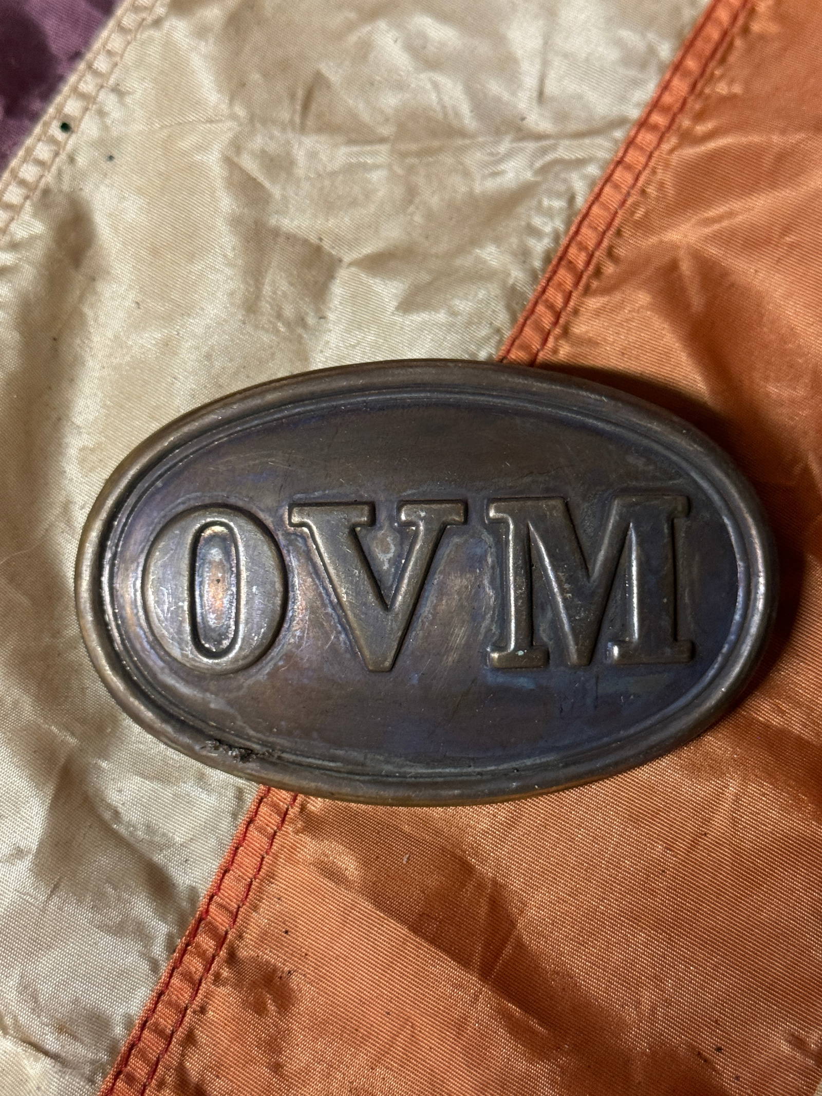 Civil War Ovm - Ohio Volunteer Militia Officer Cartridge Box Plate Auction
