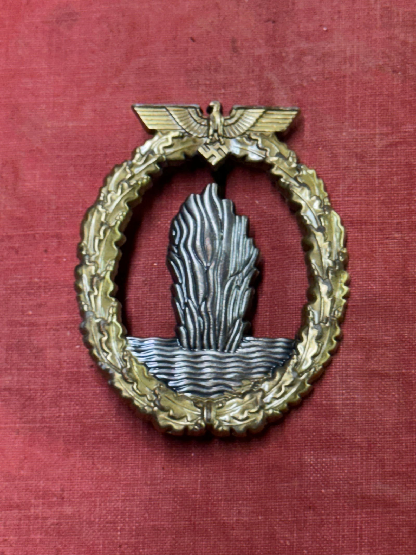 1939-45 Ww2 German Kreigsmarine Minesweeper War Badge Marked R.s. Auction