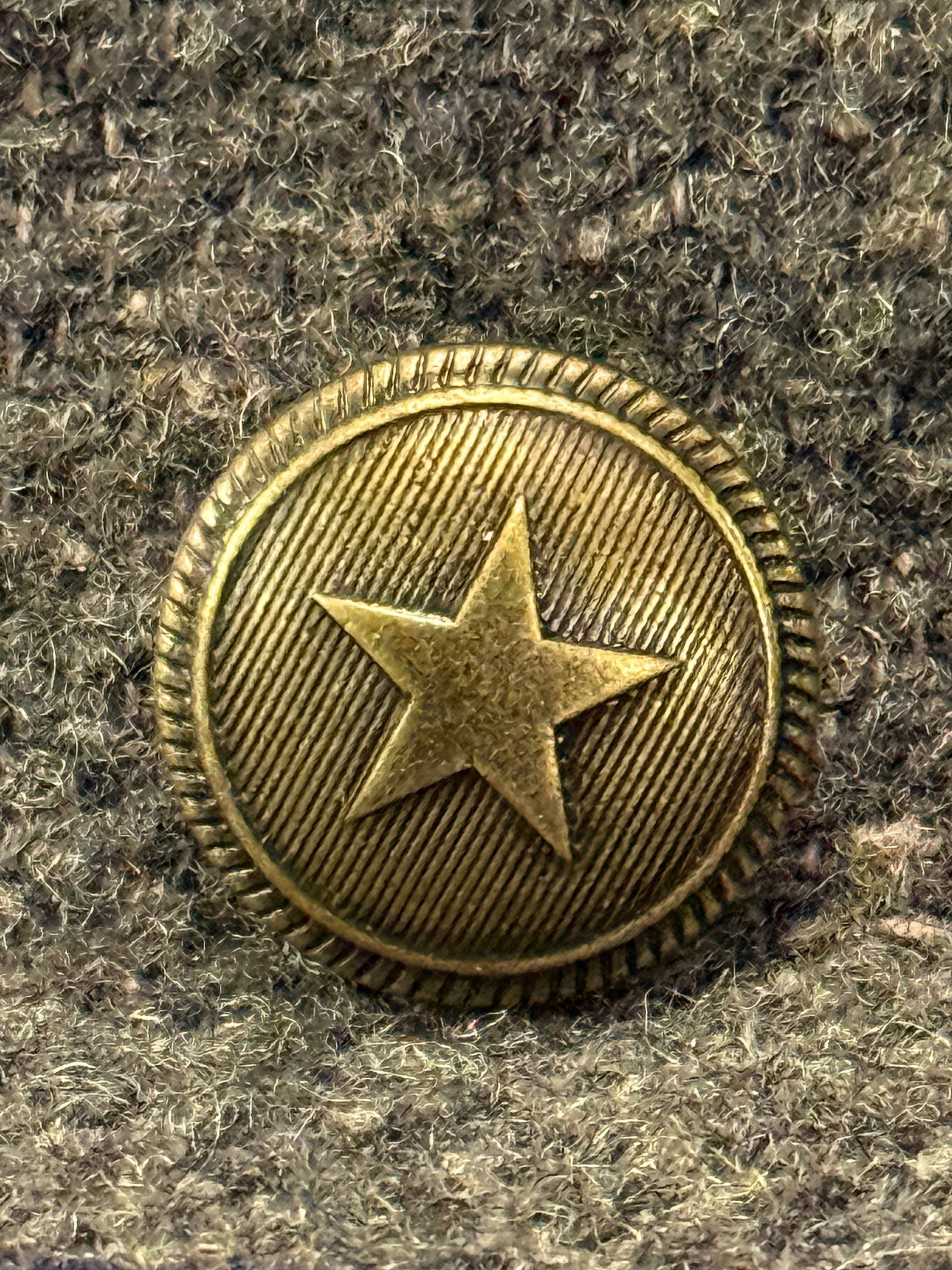 Civil War Confederate Csa Texas Star Southern Rebel Button Auction