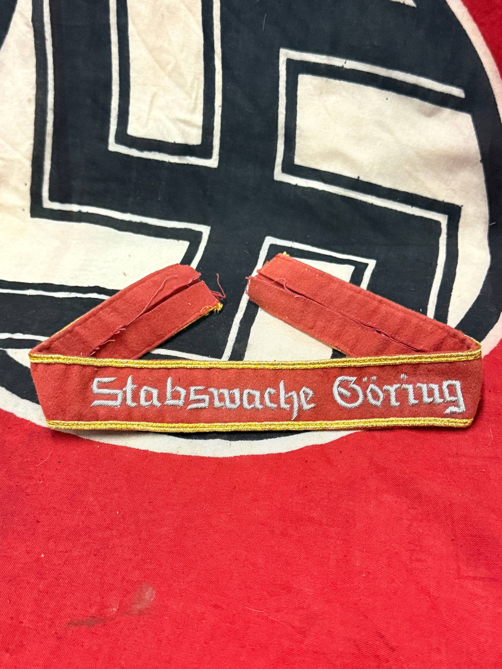 A Ww2 German Cuff Title For Members Of The Sa-stabswache "stabswache ...