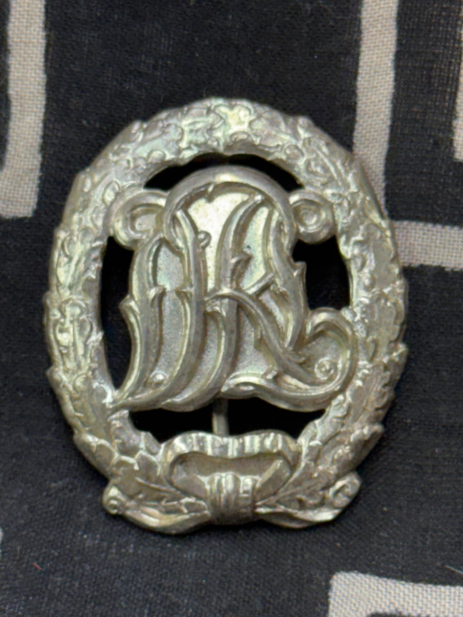 German Drl Military Sport Physical Training Badge Silver Post Ww1 Auction
