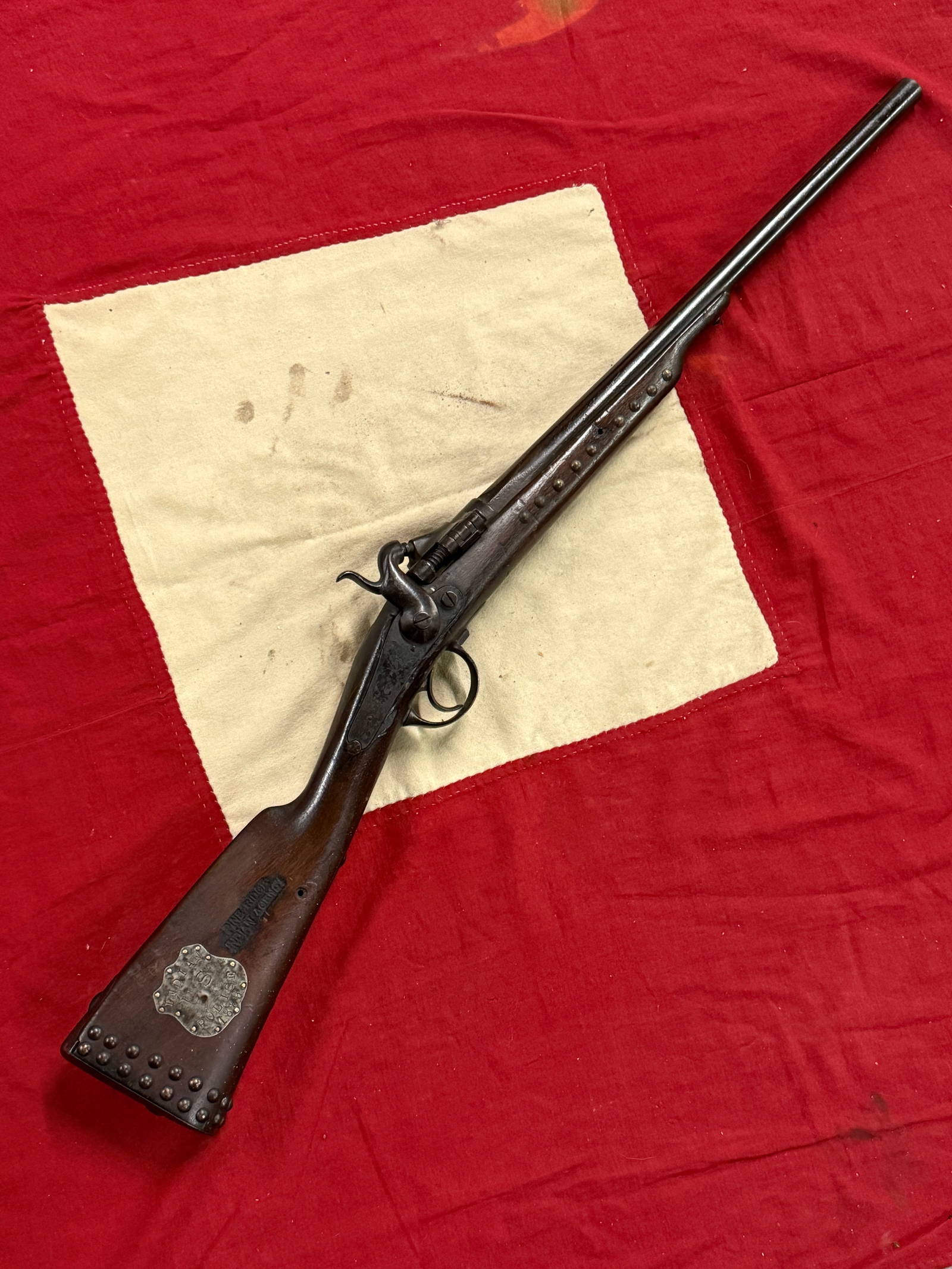 Dated 1889 Indian U.s. Police Native American Rifle Gun - Pine Ridge ...