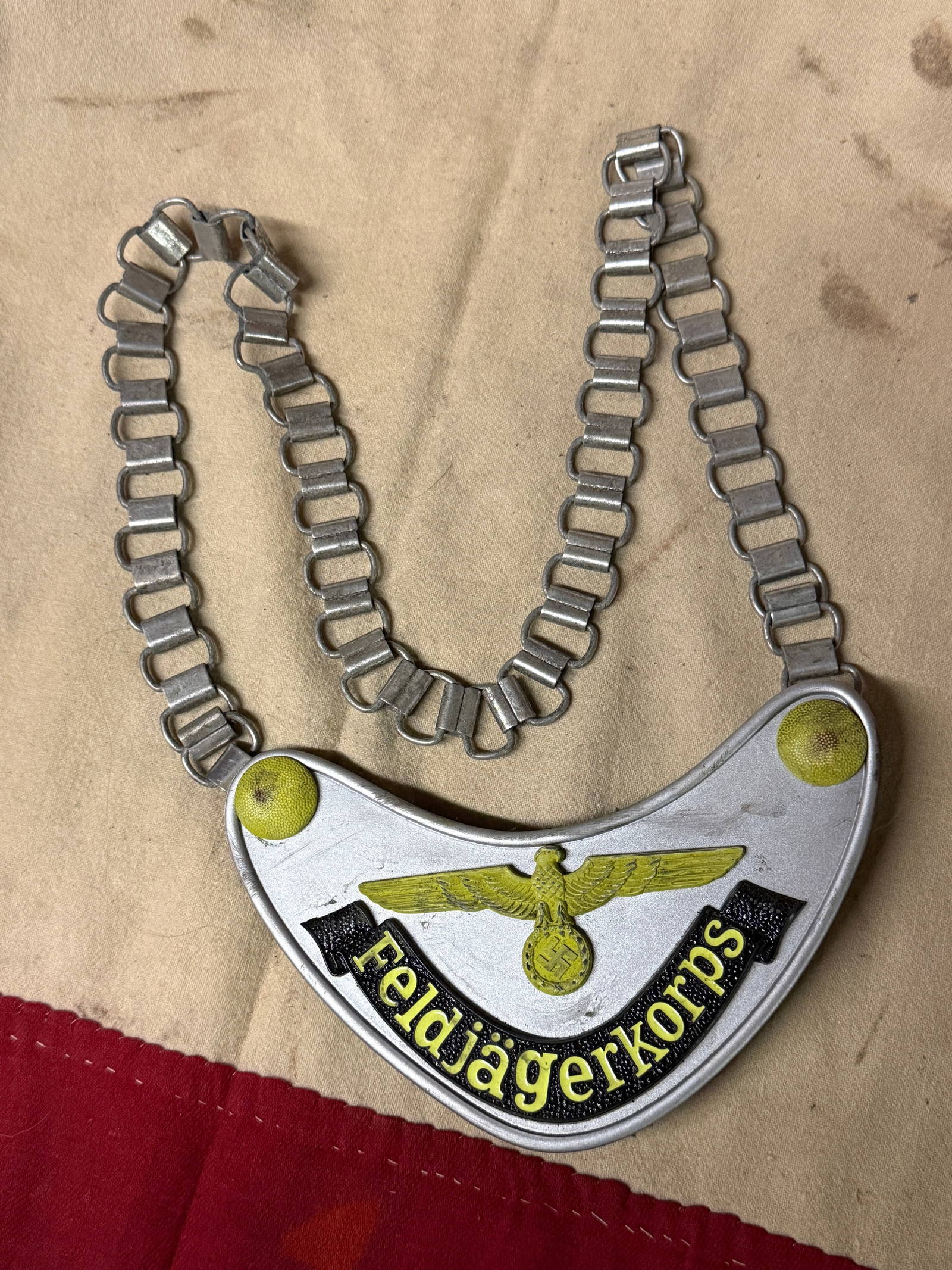 Rare Ww2 German Feidjagerkorps Gorget Auction