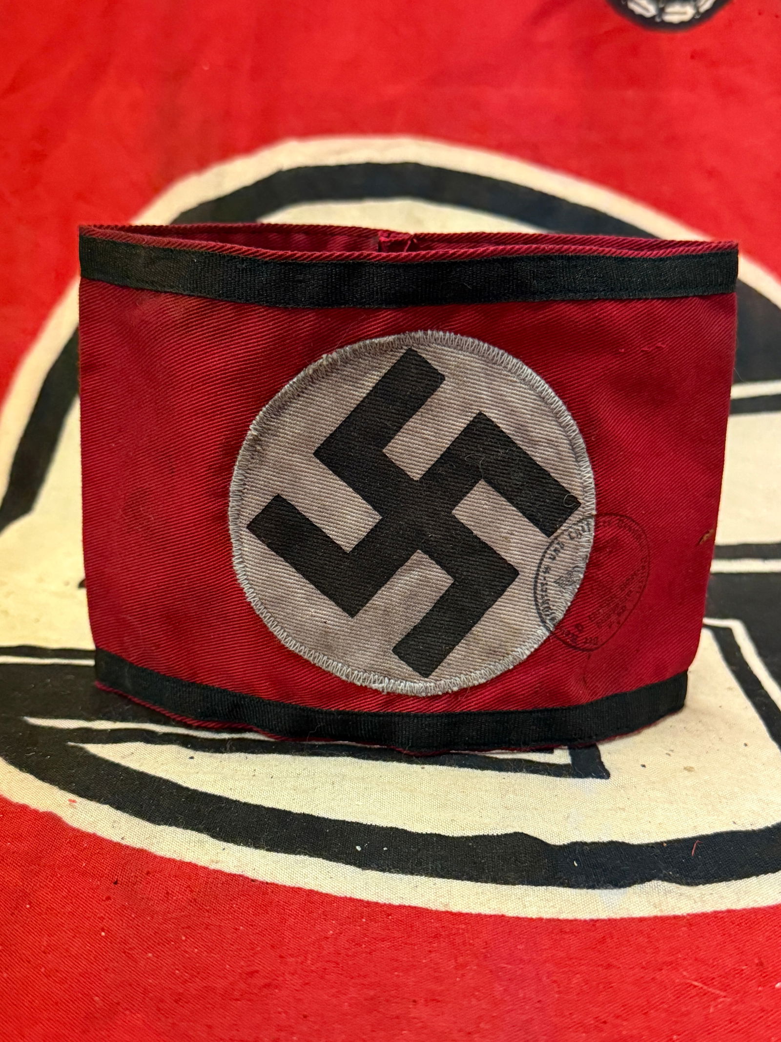 Rare Ww2 German Waffen Ss Officer Armband With Inspection Stamp & Rzm ...
