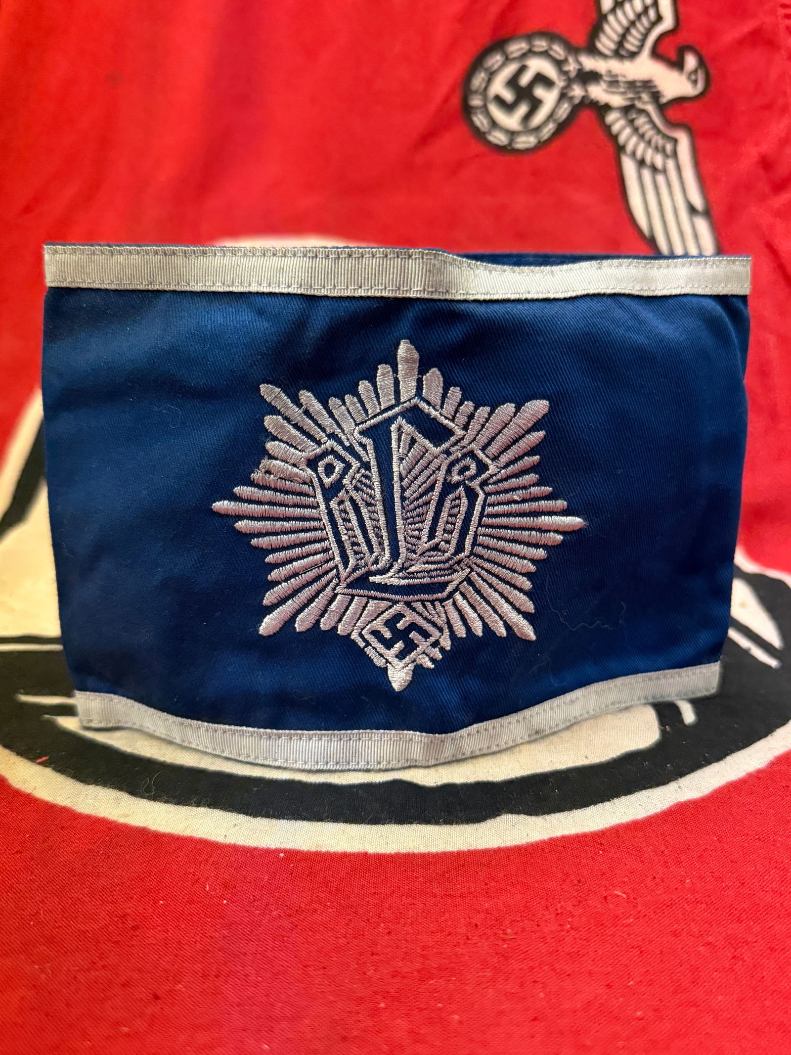 Ww2 German Rlb Reichsluftschutzbund Officers 1st Pattern Arm Band Auction