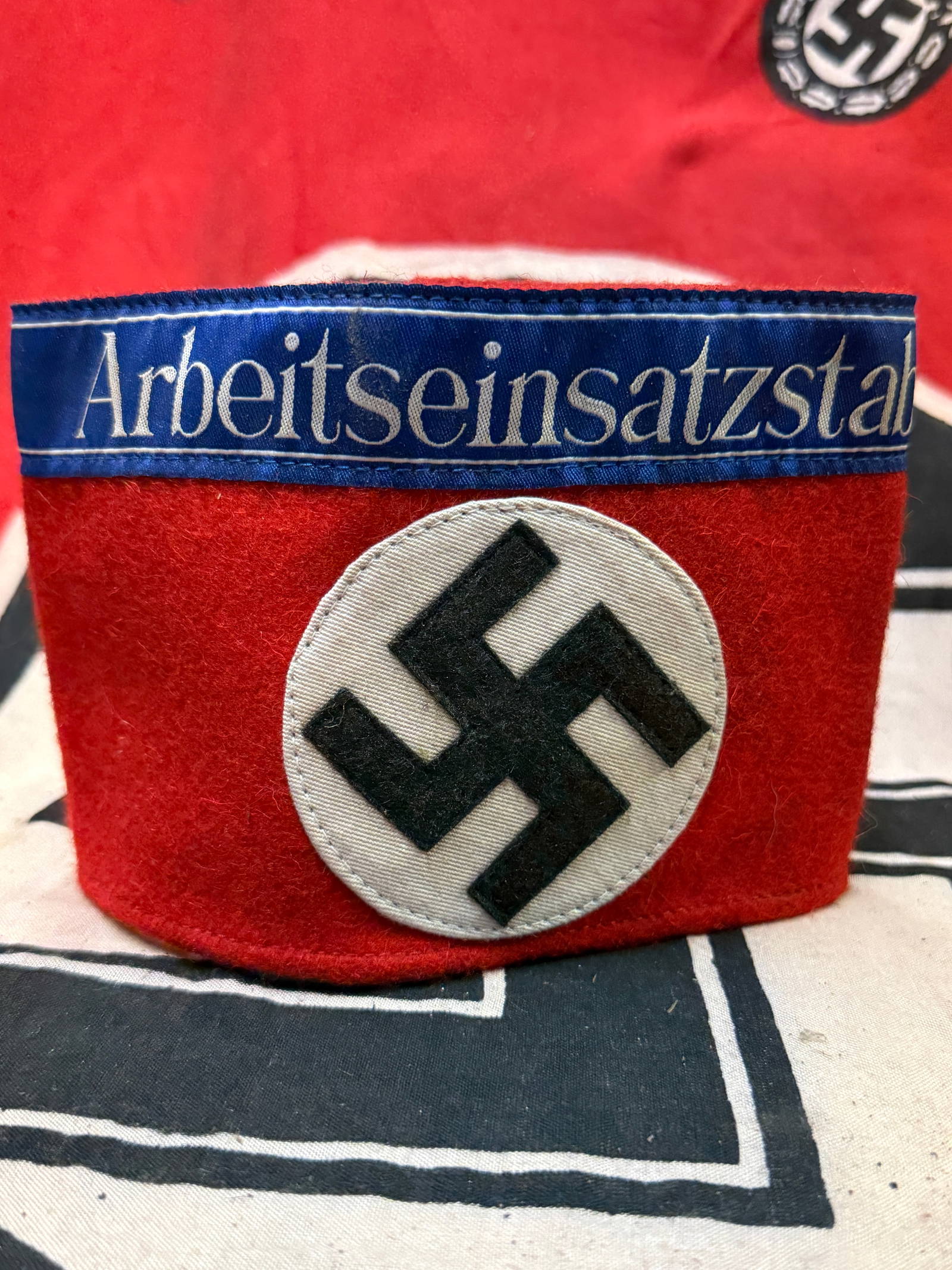 Ww2 German Labor Arbeitseinsatzstab Armband With Rzm Paper Tag Auction