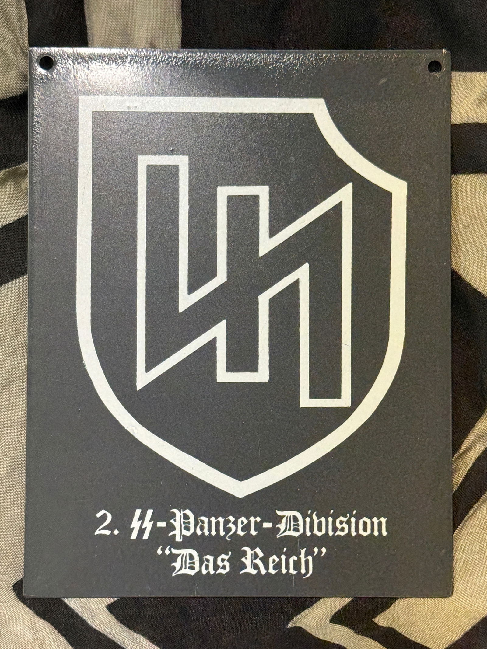 Ww2 German 2nd Ss Panzer Division Das Reich Plaque Auction
