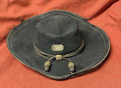 Rare Civil War Confederate Csa Florida Officer Slouch Hat Cap Kepi Auction