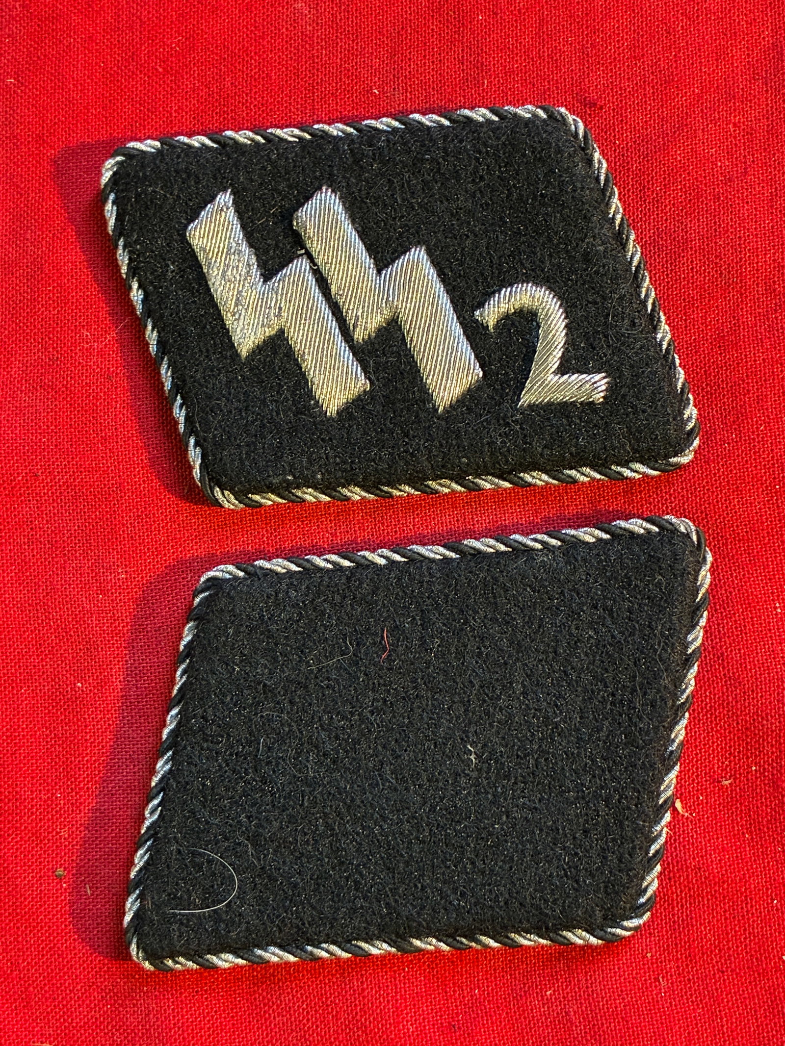 Rare Ww2 German Waffen Ss-vt Standarte Germania Collar Tabs With Rzm ...