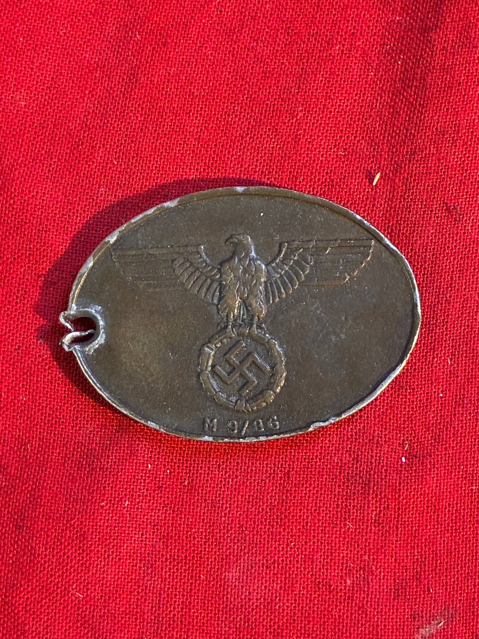 Wwii German Third Reich Ss Gestapo Id Disc Badge - Unissiued Auction