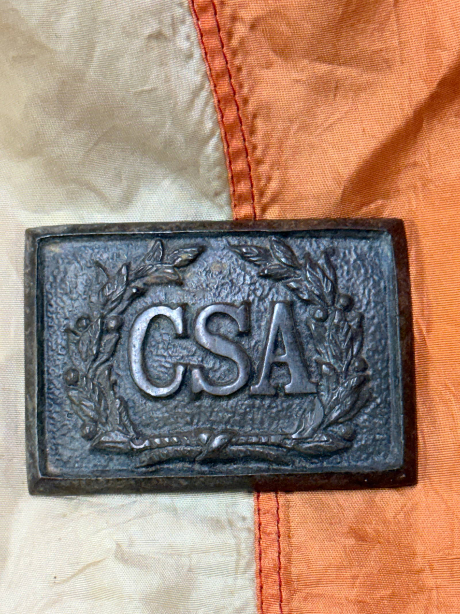 Civil War Confederate Csa With Wreath Belt Plate Buckle Auction