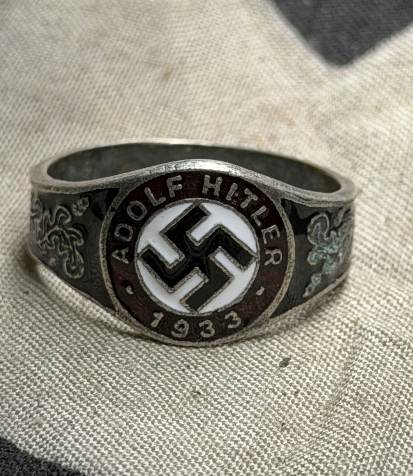 German Wwii Adolf Hitler 1933 Elections 800 Silver Ring Auction