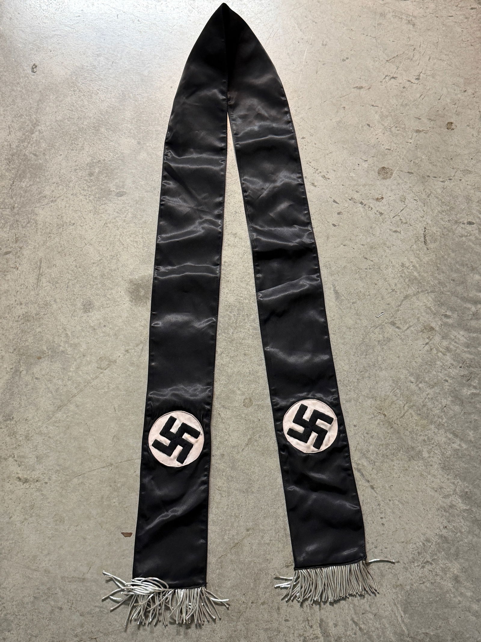 Scarce Ww2 German Waffen Ss Division Funeral Sash Auction