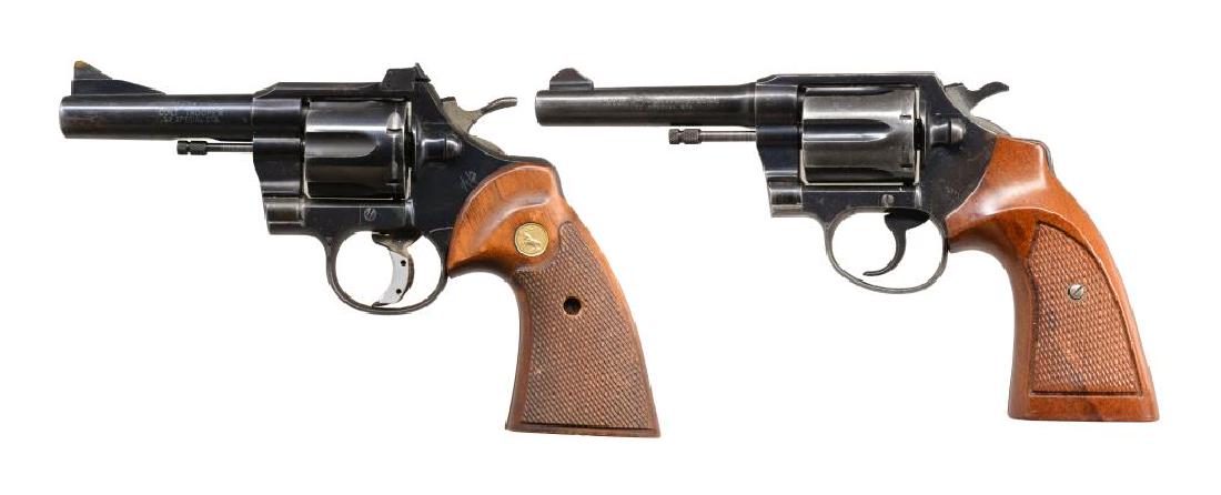 2 Colt Double Action Revolvers.