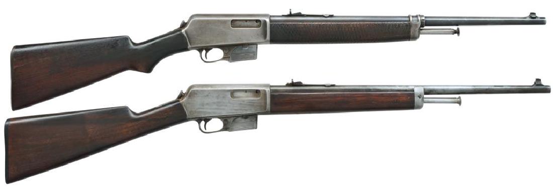 2 WINCHESTER CAL. 351 WIN. SEMI AUTO RIFLES.