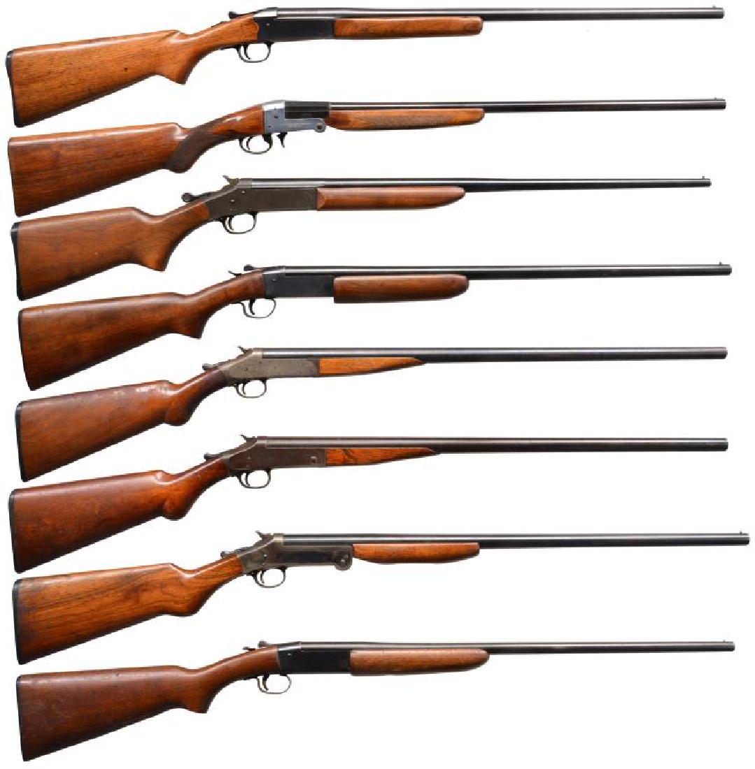 8 BREAK ACTION SINGLE SHOT SHOTGUNS.