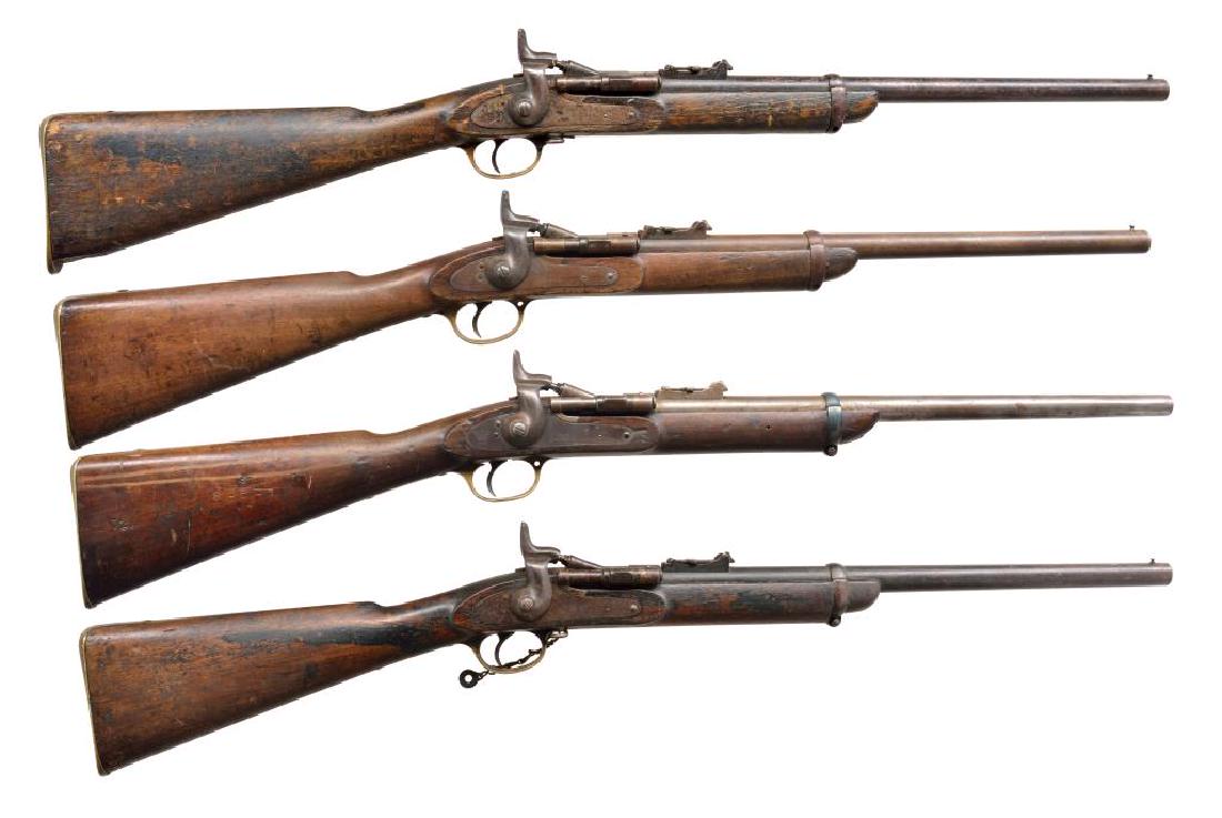 4 ENFIELD SNIDER CARTRIDGE CONVERSION RIFLES.
