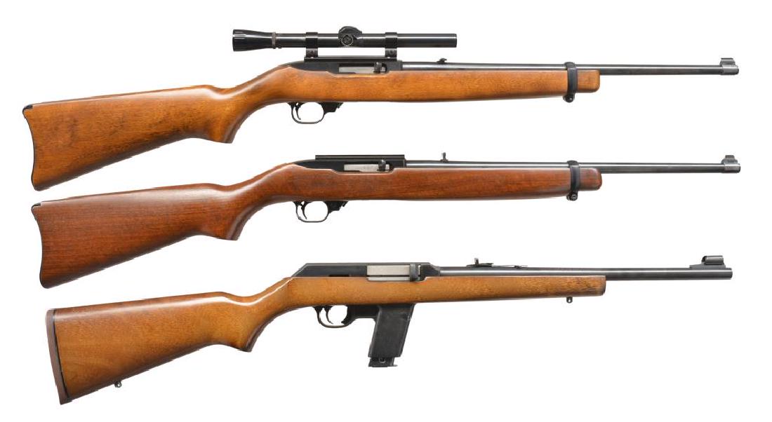 3 AMERICAN SEMI AUTO RIFLES BY RUGER & MARLIN.