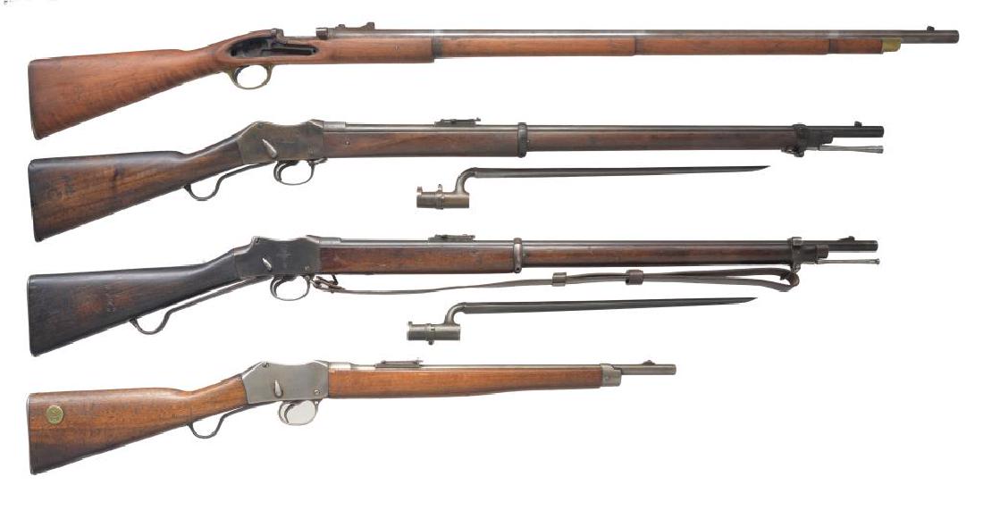 4 BRITISH MILITARY SINGLE SHOT RIFLES.