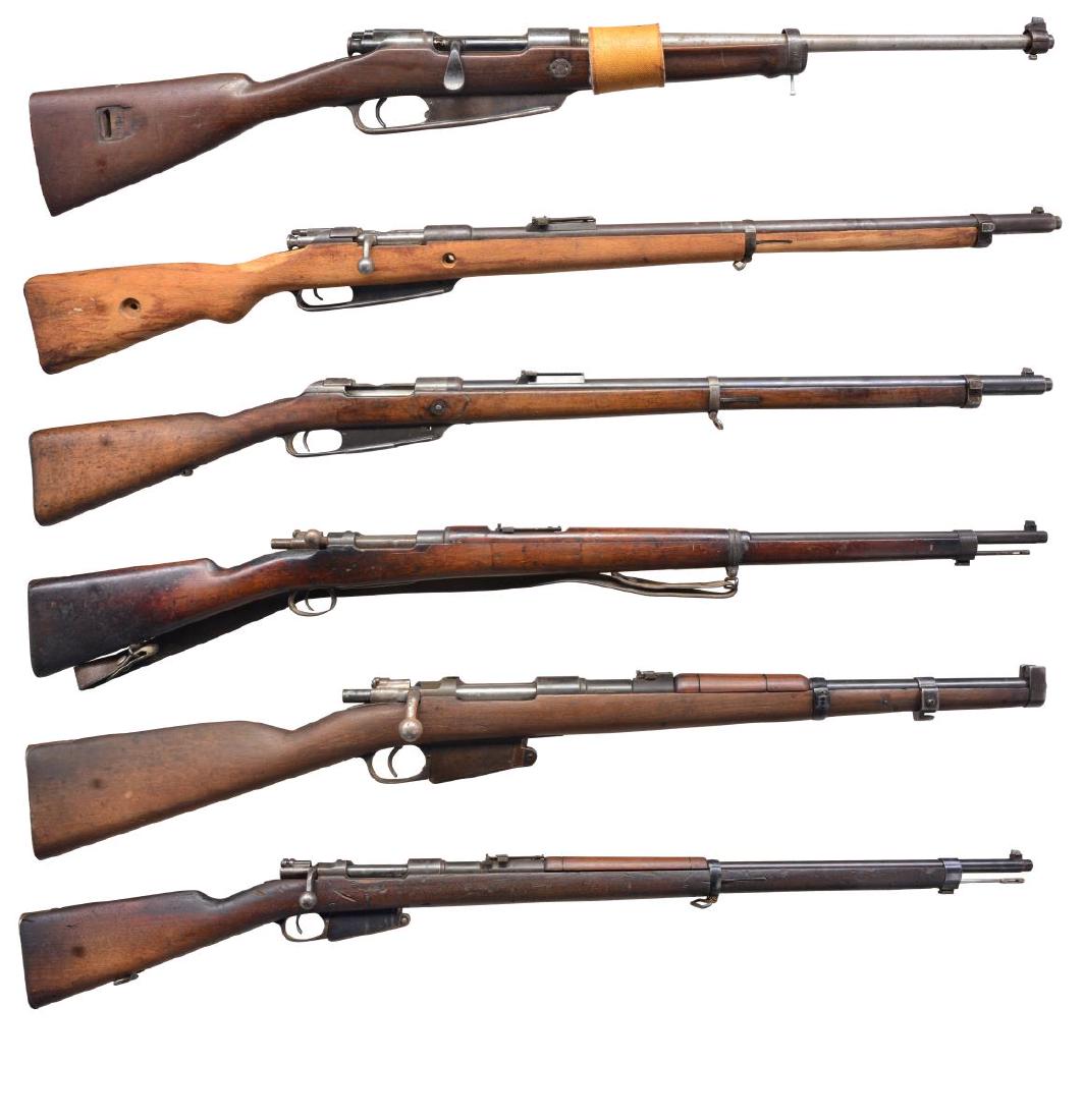 6 GERMAN MODEL 88 COMMISSION BOLT ACTION RIFLES.