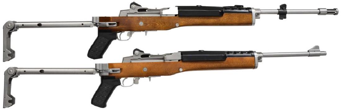 2 Stainless Ruger Mini 14 Folding Semi Auto