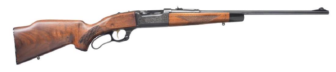 SAVAGE 99E CUSTOM ENGRAVED LEVER ACTION RIFLE.