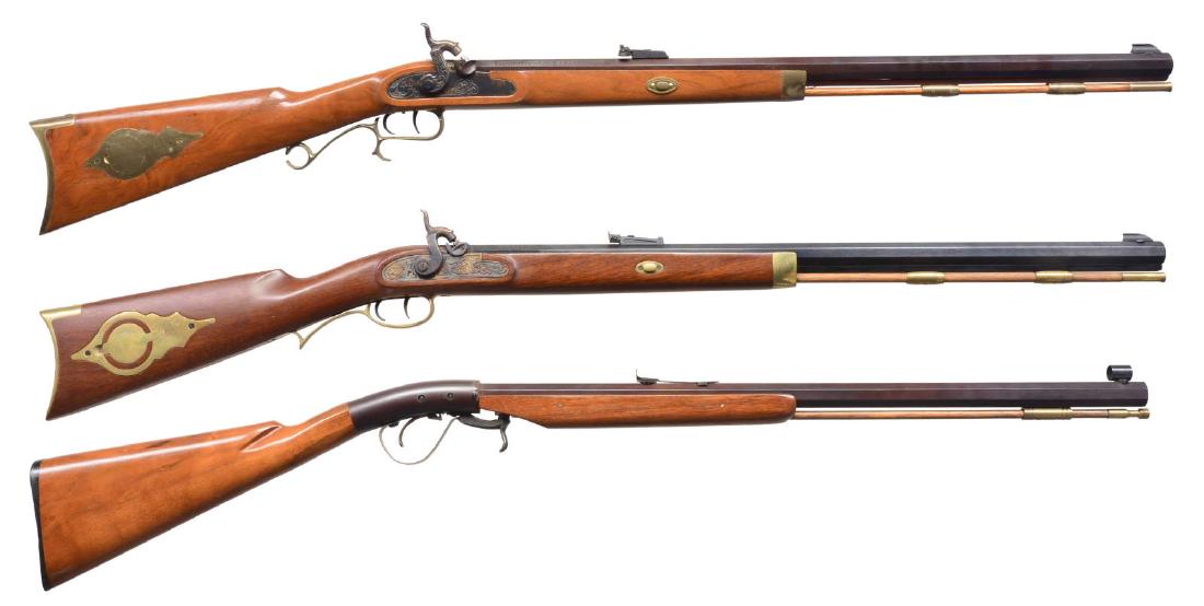 3 REPRODUCTION PERCUSSION RIFLES.