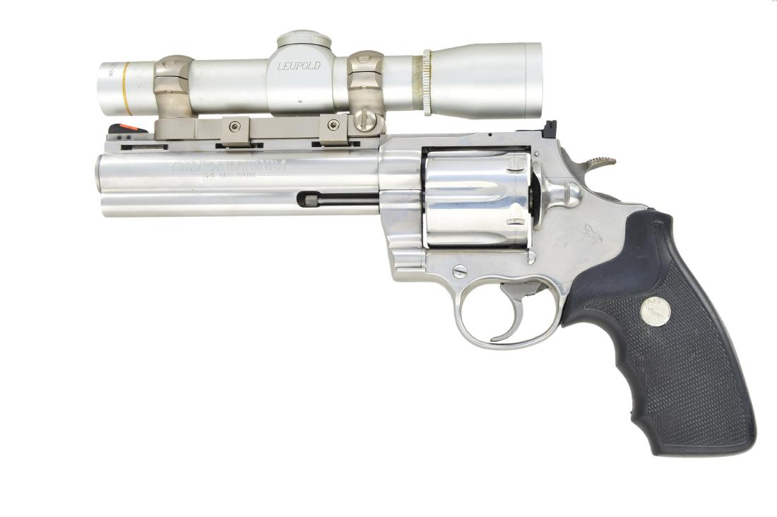 SCOPED COLT ANACONDA REVOLVER.