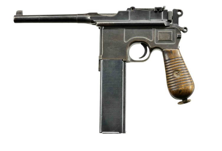 1930 Commercial Mauser C96 Semi Auto Pistol.