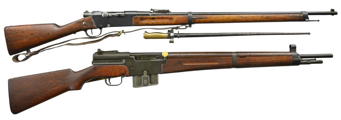 2 FRENCH MANUFACTURED RIFLES.