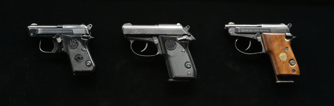 3 Beretta Tip Up Barrel Semi Auto Pistols.