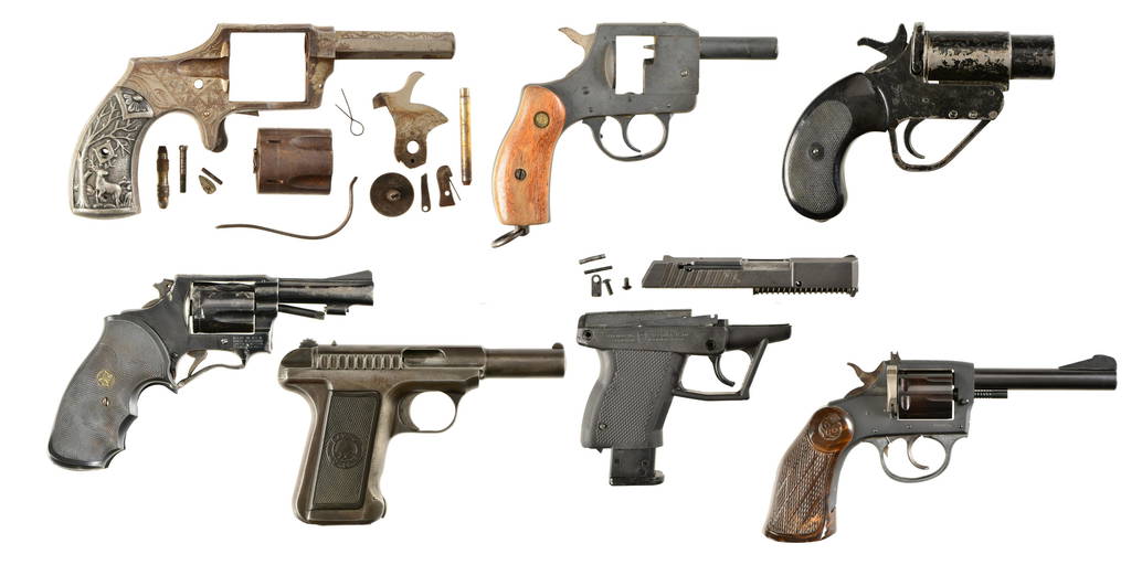 Parts Guns, Flare Gun & Blank Revolver.