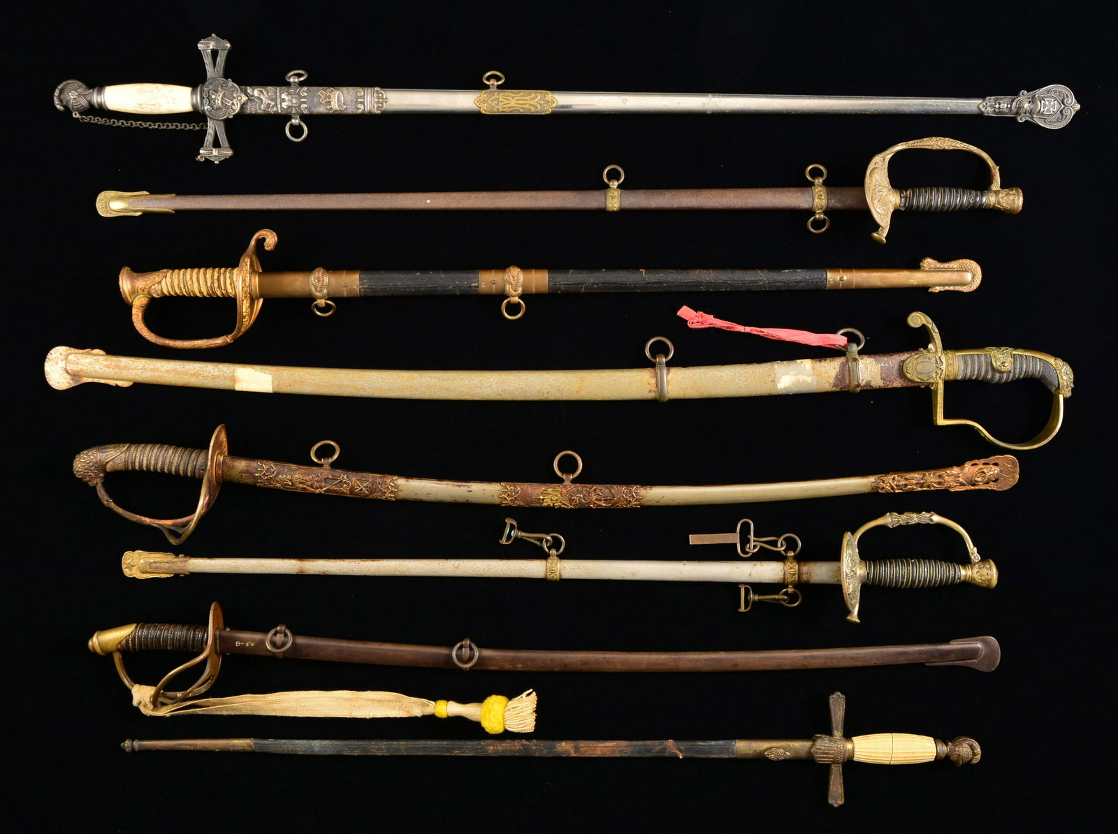 GROUP OF 8 FRATERNAL & MILITARY SWORDS. - Oct 21, 2019 | Poulin ...