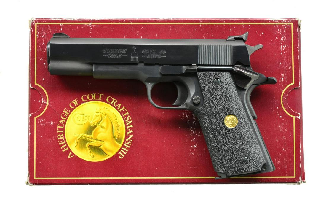 Colt Custom Government Model Semi Auto Pistol.
