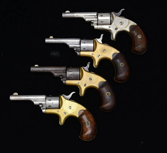 4 Colt Open Top Pocket Sa Revolvers.