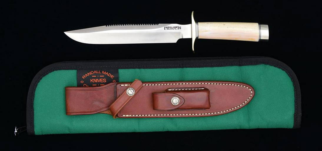 Randall 8" Fighter W/ Serrated Blade & Sheath.