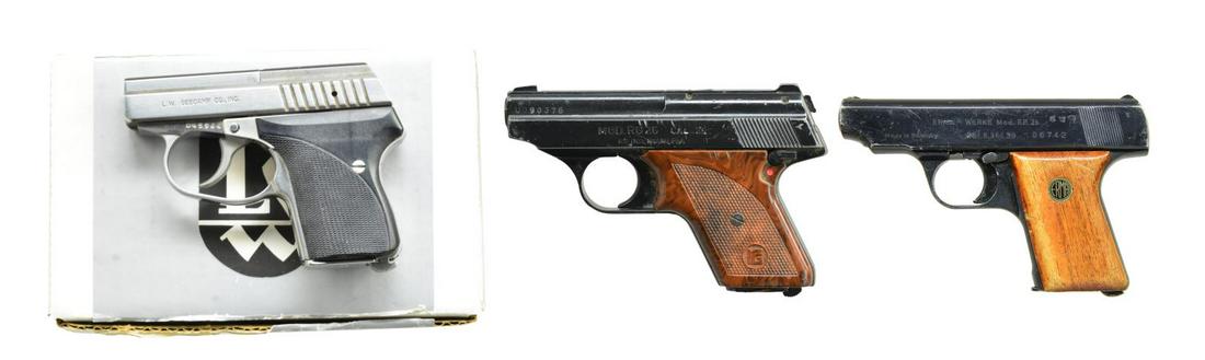 3 Small Semi Auto Pistols.