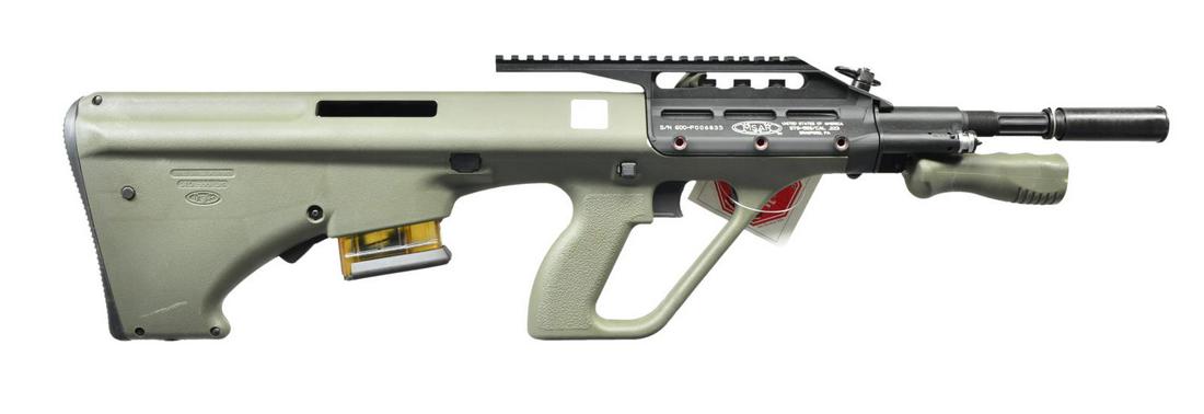 Msar Stg 556 Rifle With Green Chassis.