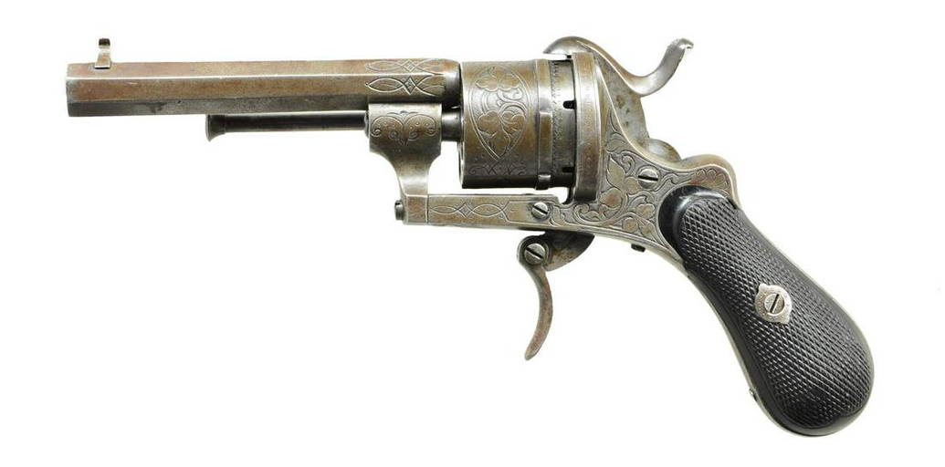NICELY ENGRAVED EUROPEAN PINFIRE REVOLVER. (#1394) on Aug 30, 2022 ...