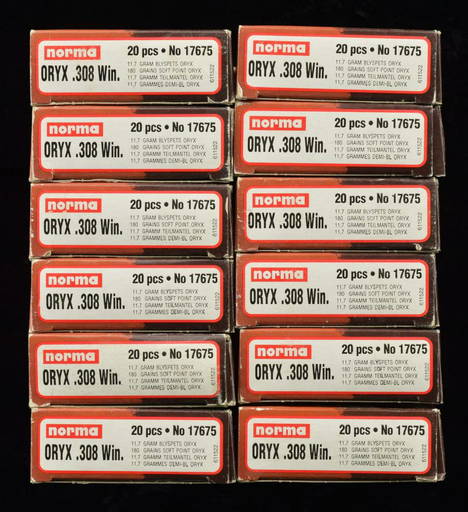 215+ RDS. (12 BOXES) OF NORMA ORYX 308 WIN. - Aug 31, 2022 | Poulin ...