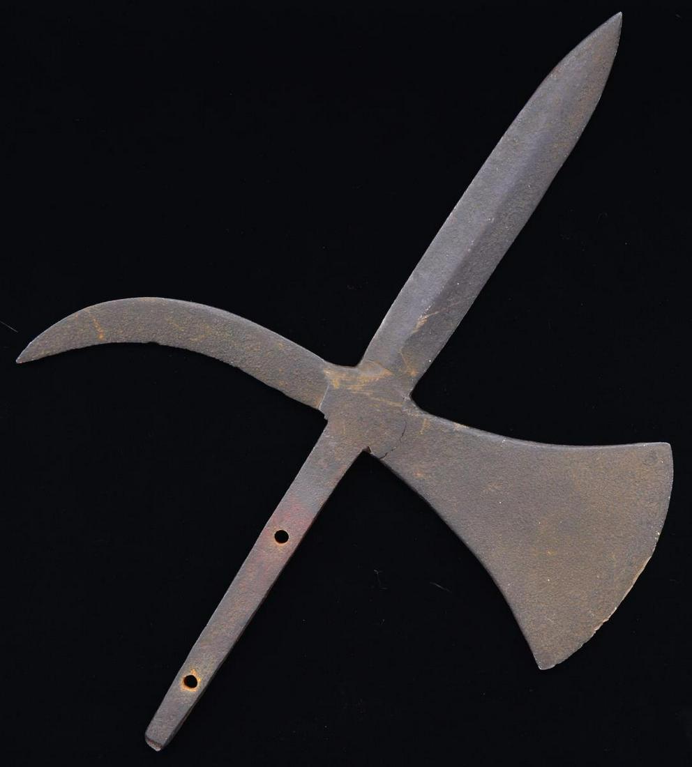 Revolutionary War Era Halberd Head W/ 3 Blades.