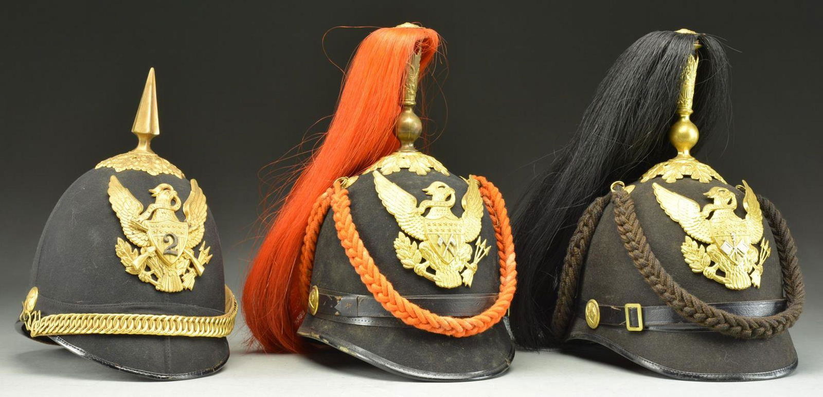 3 Us M1881 Helmets.