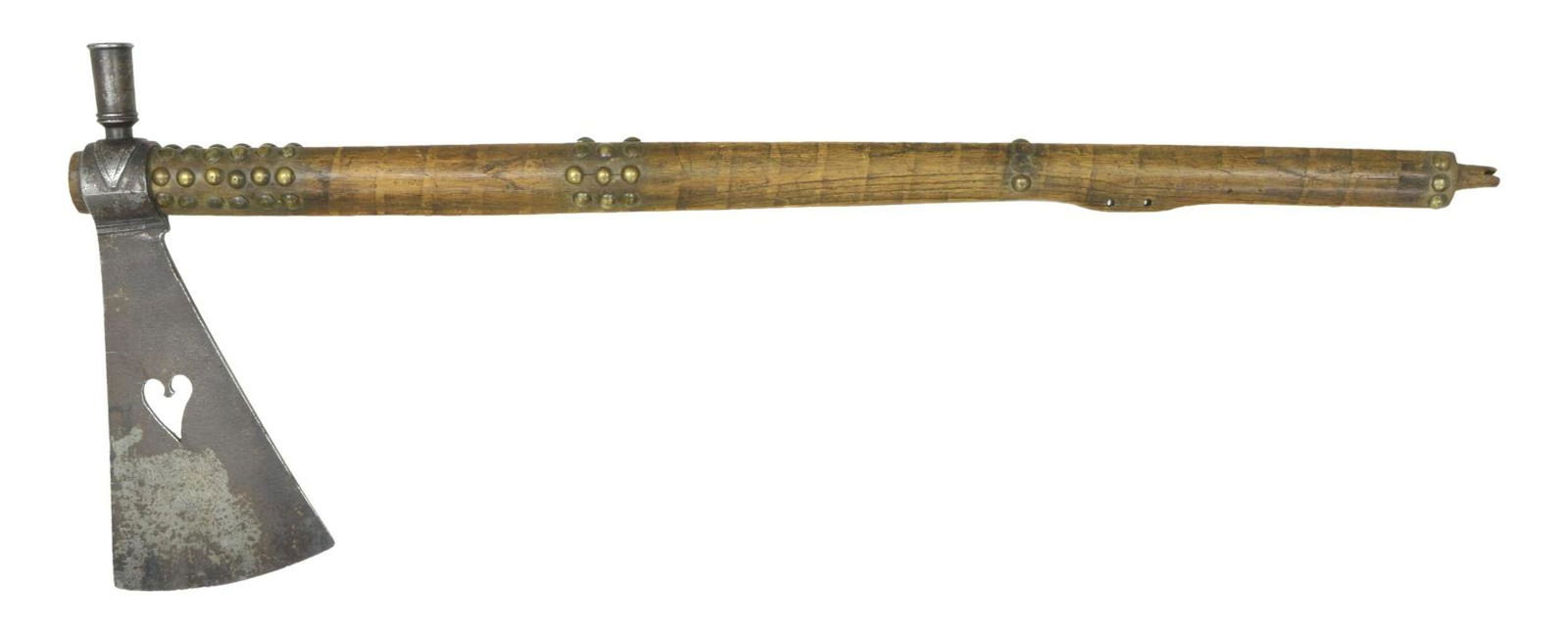 Large Native American Pipe Tomahawk With Pierced