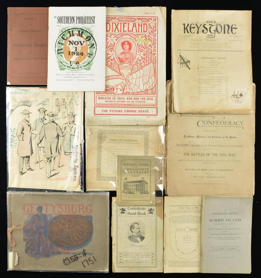 Group Of Scarce And Rare Confederate Pamphlets Auction