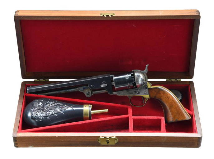 Cased Navy Arms 1851 Colt Navy Revolver.
