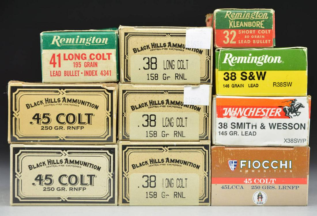 10 Boxes Of Cowboy Action Revolver Caliber Ammo. Auction