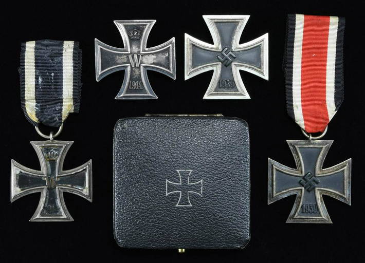 Wwi & Wwii German Iron Crosses.