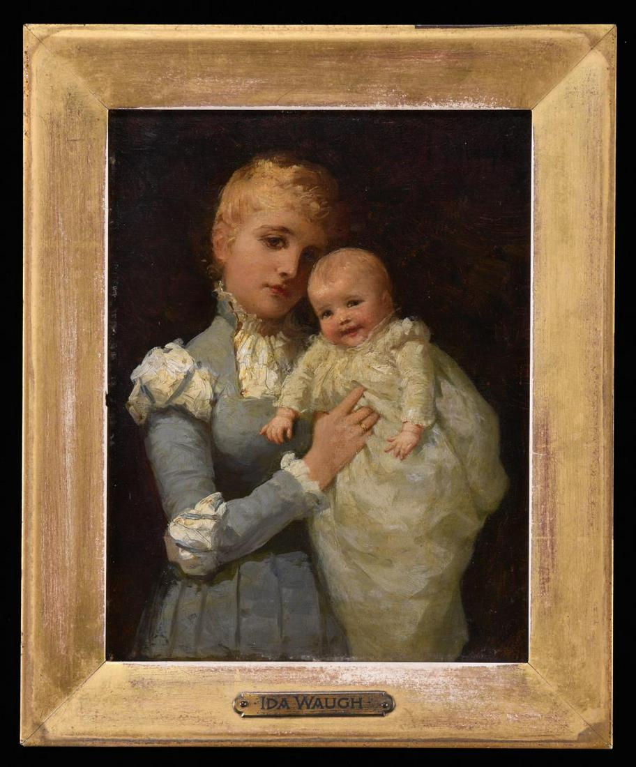 Ida Waugh (1846-1919, American) Young Mother And Auction